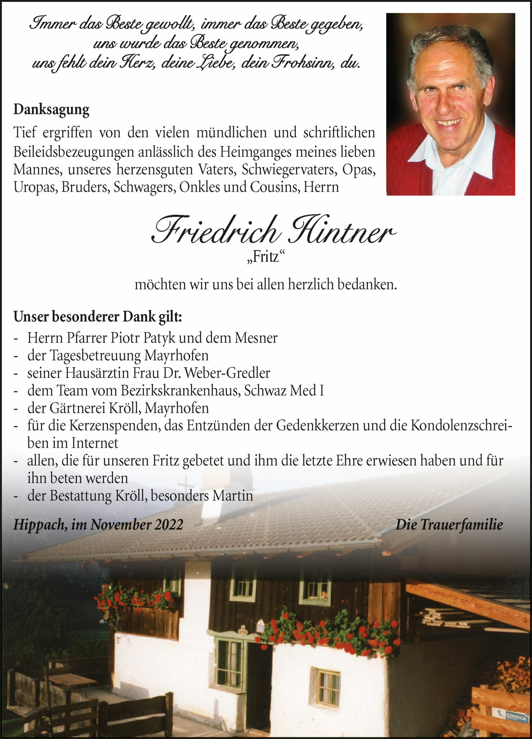 Todesanzeigen und Sterbefälle - Zillertaler Zeitung